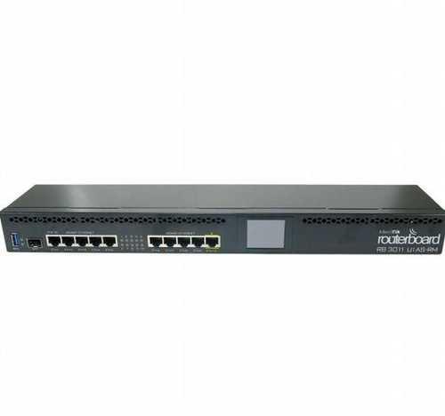 MikroTik маршрутизатор RB3011uias-RM 10/100/1000base-TX/SFP черный