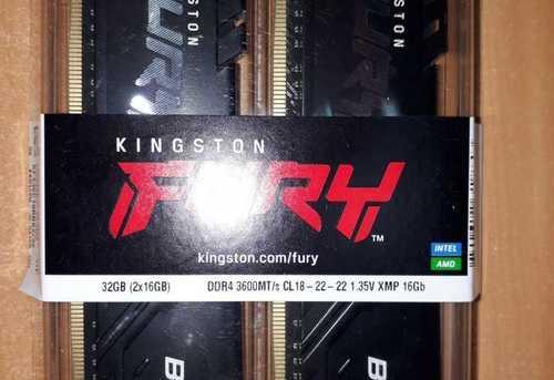 Оперативная память DDR4 Kingston Fury 32Gb (16x2)