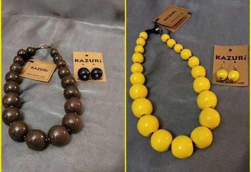Комплект ожерелье и серьги Kazuri