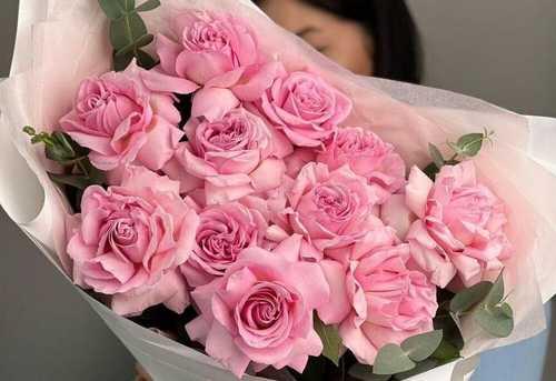Французские ажурные розы, букет из розовых роз