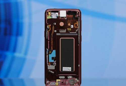 Дисплей для Galaxy S9 G960 красный на раме (SP)