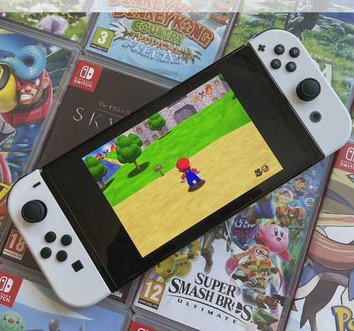 Nintendo Switch Oled 64гб Прошитая