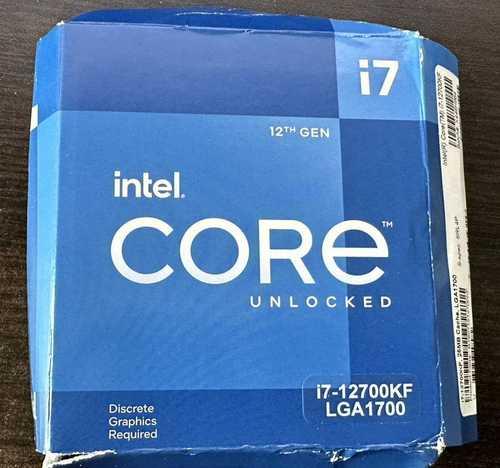 LGA1700 intel Core i7 12700KF BOX новый