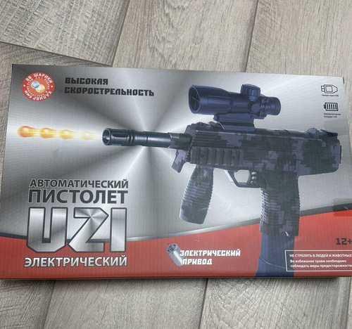 Пистолет автоматический uzi электрический