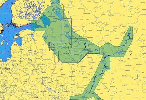 Карта глубин для эхолота C-MAP RS-Y050 Запад