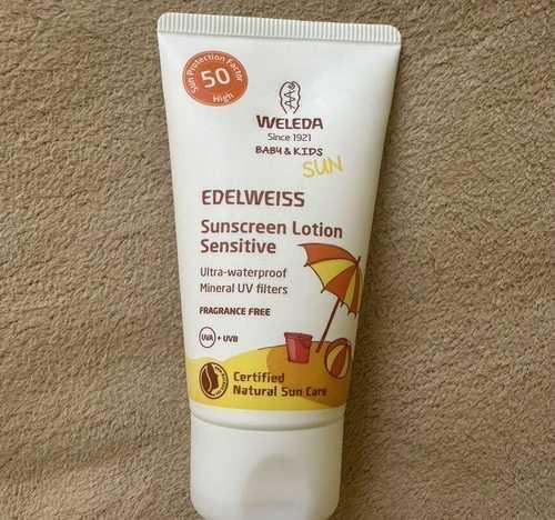 Weleda влагостойкий солнцезащитный крем для детей