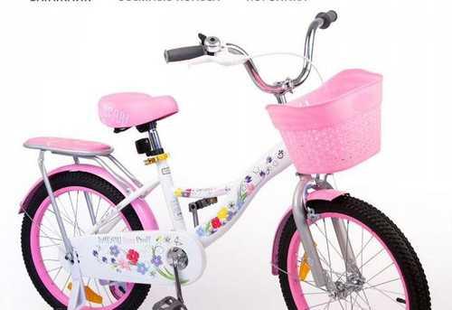 Велосипед 18" safari Flora розовый с корзинкой
