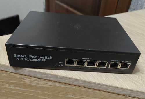 SMART Poe Switch 4+2 10/100mbps