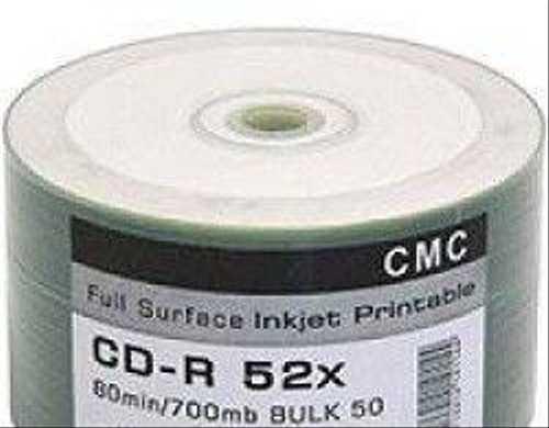 Диски CMC CD-R 80 52x Bulk/50 Full Ink Print