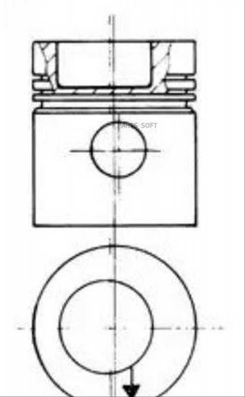 Kolbenschmidt арт. 93831606 — Поршень двигателя