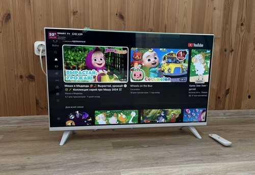 Телевизор dexp SMART TV 32 новый, с яндекс