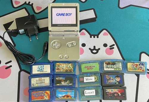Gameboy advance sp 13 катриджей