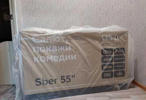 Телевизор Sber SDX-55U4123B, 55"(139 см), UHD 4K