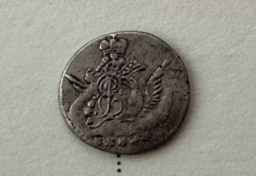 Облачные 5 копеек 1757 год Елизавета серебро спб