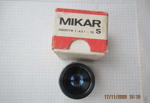 Фотообъектив объектив mikar-S 4,5/55