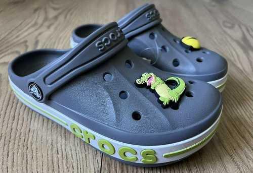 Crocs новые сабо Bayaband Slate Grey C13/30