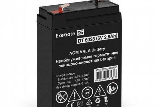 Аккумуляторная батарея ExeGate DT 6028 (6V 2.8Ah
