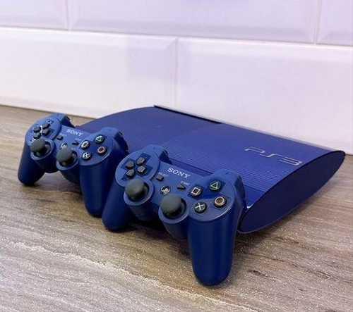 Sony PS3 Super Slim 500gb Синяя Редчайшая