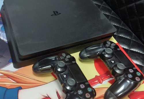 PS4 Slim 500gb 2 геймпада оригиналы коробка доки