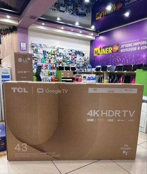 43" (109 см) Телевизор LED TCL 43P637 черный