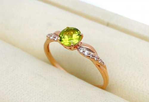 Золотое кольцо с камнями 585пр. размер: 16,3