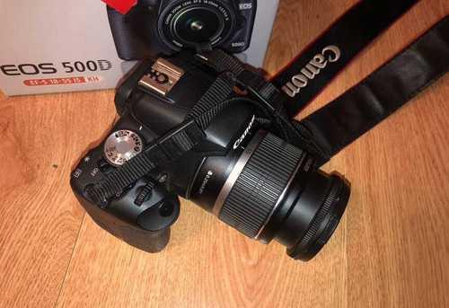 Зеркальный фотоаппарат Canon 500D маленький пробег