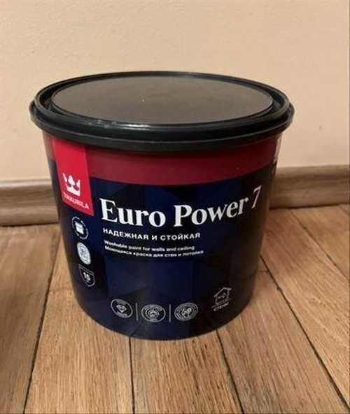 Краска tikkurila euro power 7 цвет белый