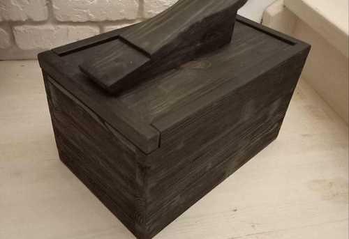 Ящик деревянный для обувной косметики