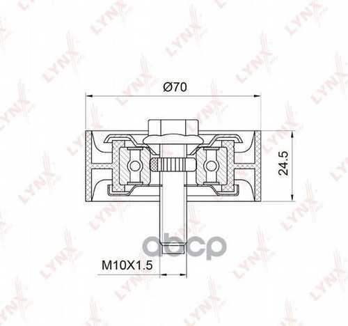 Ролик обводной приводного ремня MMC 4B10/4B11/4