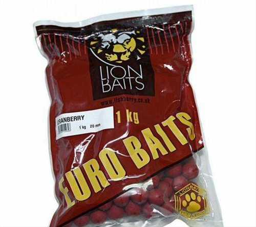 Бойлы lion baits 20мм Клюква-1кг