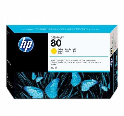 Картридж для плоттеров HP 80 желтый 131183