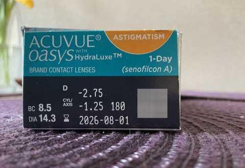 Линзы контактные acuvue oasys 1 day астигматизм