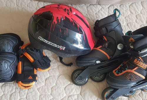 Ролики K2 детские раздвижные + защита К2 + шлем