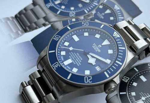 Часы Tudor Pelagos 42 мм синие комплект титан