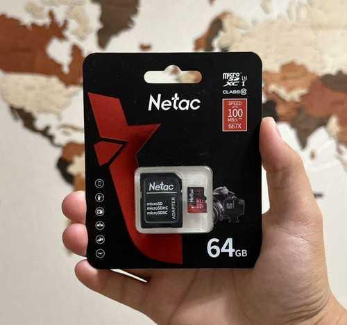 Карта памяти Netac P500 Pro microsdhc 64GB