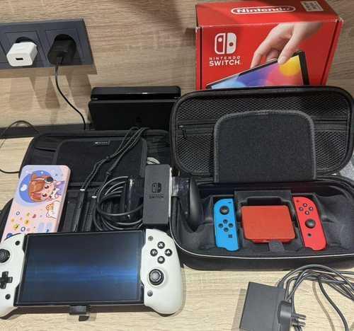 Nintendo switch oled с жирным комплектом