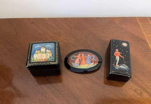 Шкатулки и брошь СССР