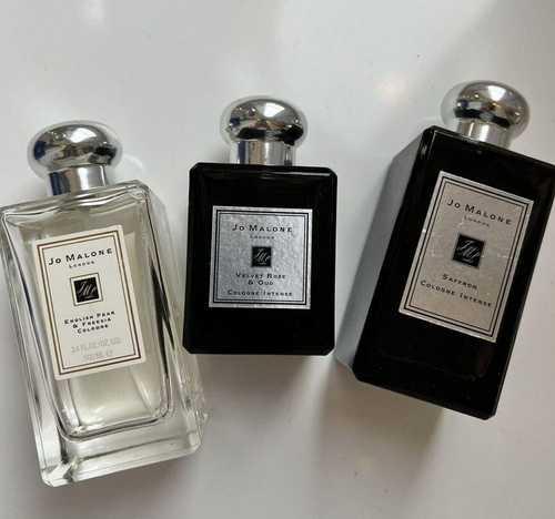 Духи jo malone saffron, velvet rose, english pear