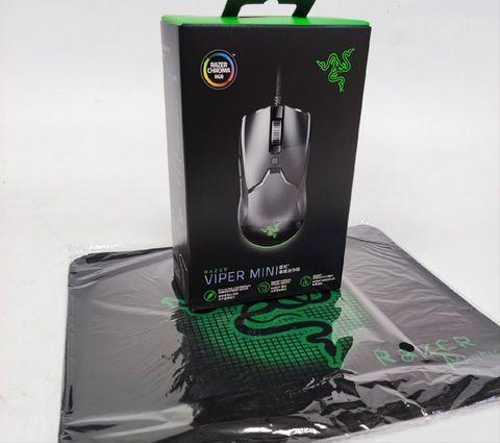 Мышь проводная Razer Viper Mini черный + Коврик RZ