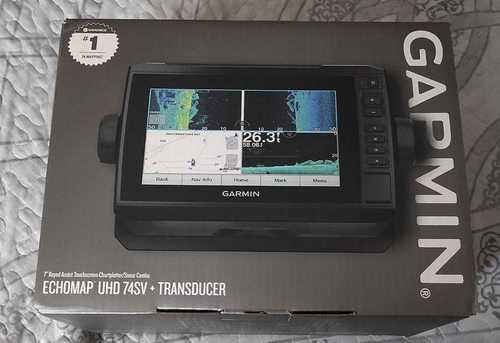 Эхолот garmin echomap UHD 74SV+ transducer