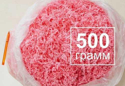 Нежно розовый наполнитель для подарков 500 грамм