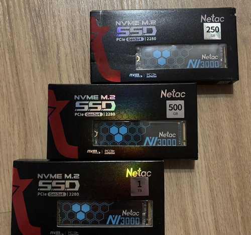 Ssd m2 nvme Netac Новые 250gb 500gb 1tb