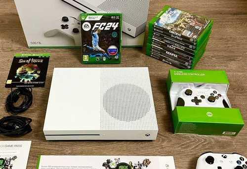 Xbox One S + 450 игр + 2 геймпада