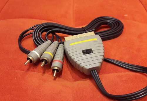 Кабель scart to 3RCA 2 метра Bandridge