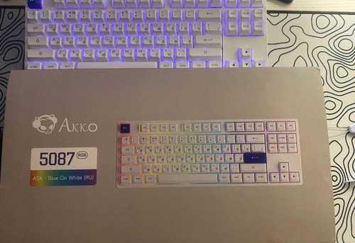 Клавиатура Akko 5087S ASA - Blue On White (RU)