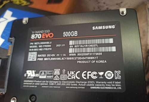 SATA ssd 2,5 Samsung 870 evo 500 gb