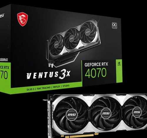 Новая видеокарта MSI RTX 4070 ventus 3X 12G OC