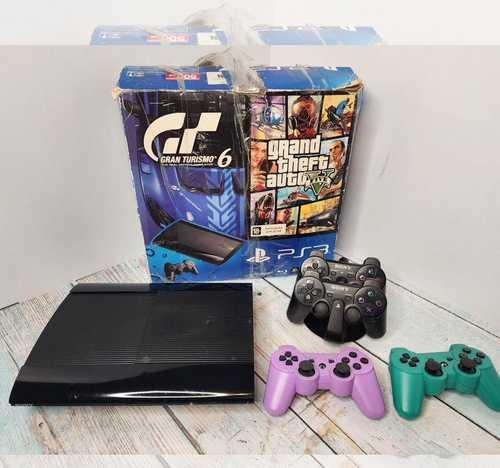 Sony Playstation 3 super slim 500gb  45 игр