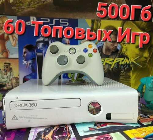 Xbox 360 Slim White 500gb 60 Игр