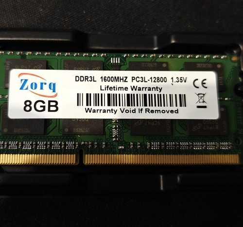 DDR3L 8GB 1600MHz для ноутбука So-dimm